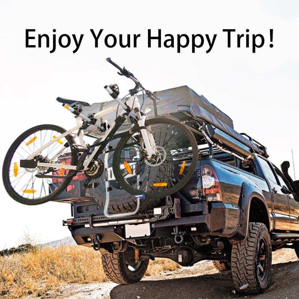2 Bicycle Bike Rack Rear Spare Tyre Carrie Fit For Jeep Wrangler 1986 ...