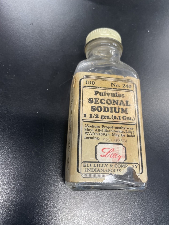 vintage eli lilly bottle Seconal Sodium No. 240 | eBay
