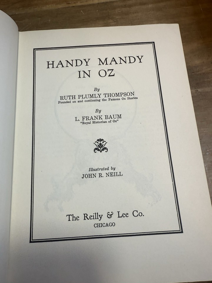 HANDY MANDY IN OZ 1937 With Dust Jacket by Ruth Plumly Thompson | eBay