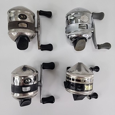 Zebco 33 Fishing Reel Lot of 4 Rhino Tough Brunswick All Metal Vintage ...
