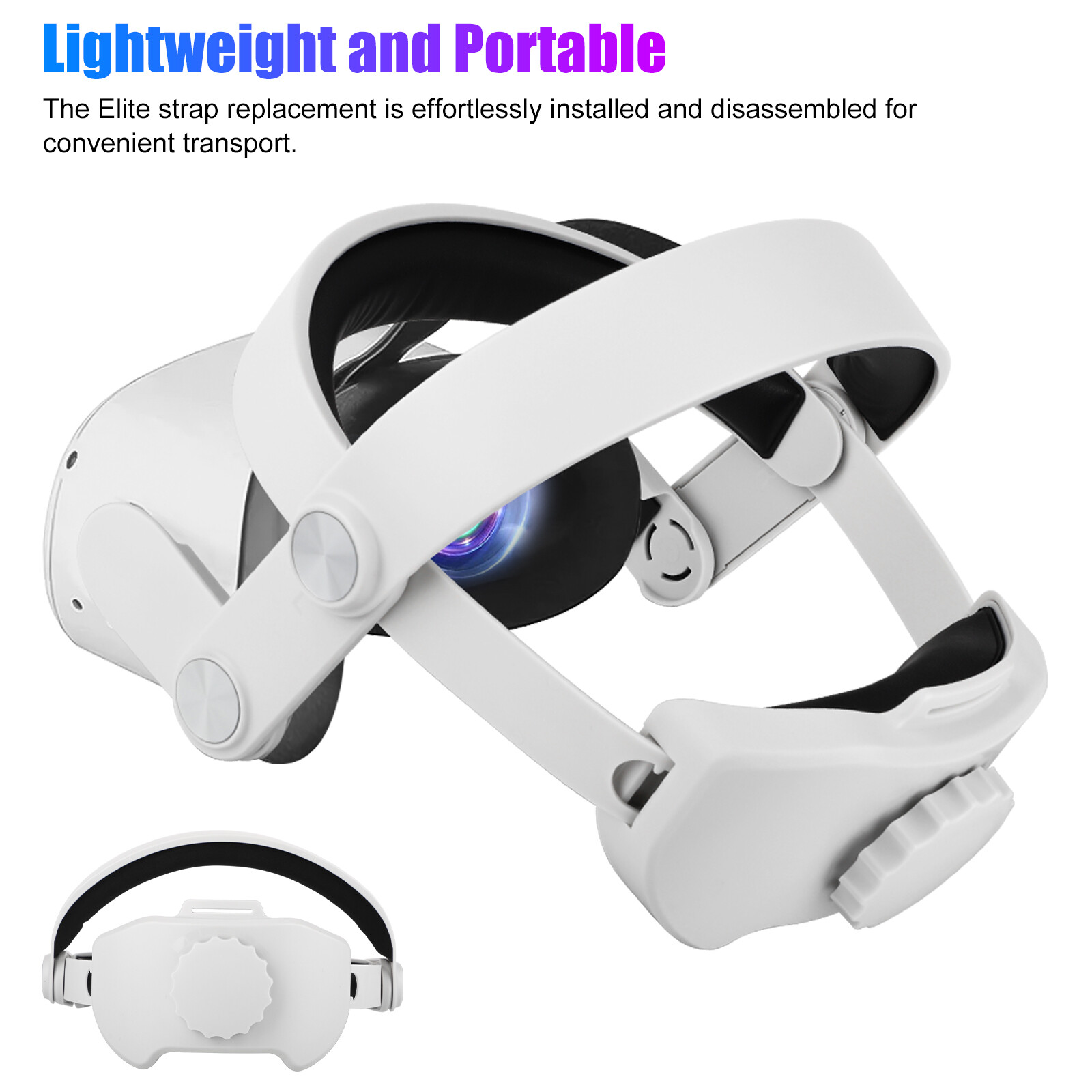 Head Strap for Oculus Quest 2 VR Headset Elite Headband Replacement ...