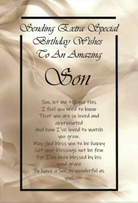 Birthday Wishes To An Amazing Son A5 Birthday Card Son Keepsake Love | eBay