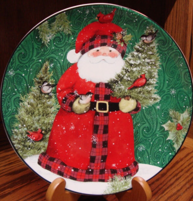 Certified International Susan Winget CHRISTMAS Santa 11" Serving ...