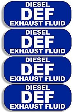4-Pack: 2x6 inch DEF Diesel Exhaust Fluid Sticker (bio fuel car station ...