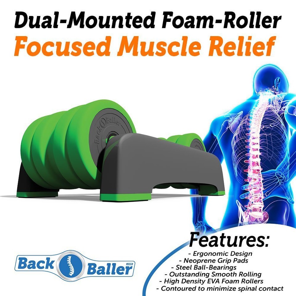 BackBaller: Dual-Mounted Foam Roller for muscle relief, say good bye ...