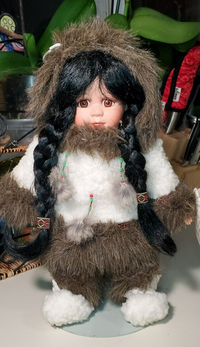 12 inch Eskimo themed Doll from Alaska Friends Genuine Porcelain Dolls ...