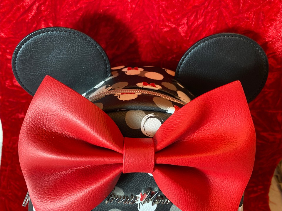 Loungefly Disney Minnie Mickey Mouse Ears & Bow All Over Print Mini ...