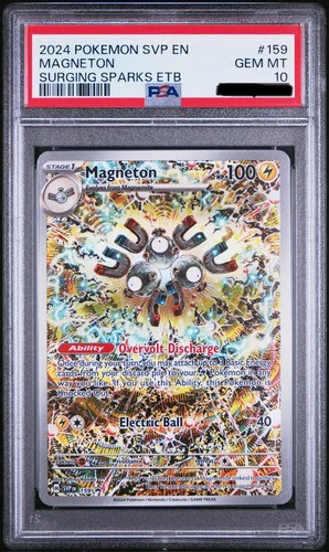PSA 10 GEM MINT Magneton 159 Surging Sparks ETB Promo Pokemon Card 2024 ...