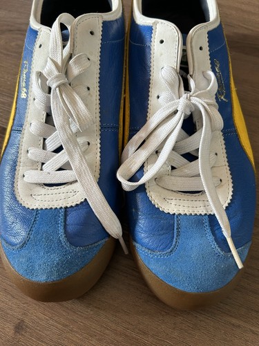 Vintage 68 Puma Roma Blue/Yellow Trainers Sz 10 | eBay
