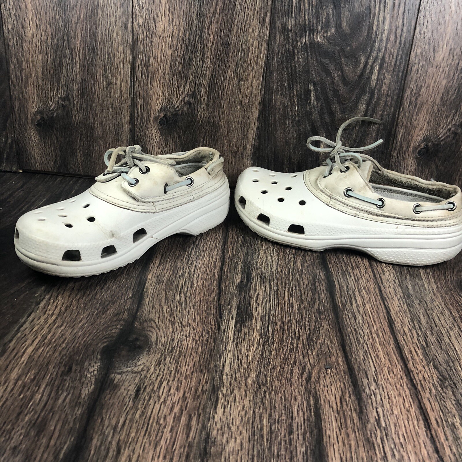 Crocs Islander Pitcrew Sport Boat Shoes Pale Tan Whit… - Gem