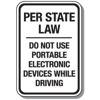 Per State Law Do Not Use Electronic Devices While Driving | eBay