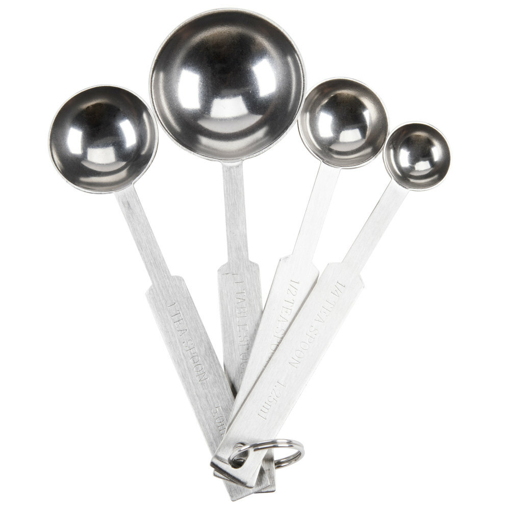 4-Piece Stainless Steel Heavy Weight Measuring Spoon Set | eBay