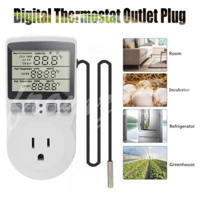 Temperature Controller Heating Cooling with Probe Digital Thermostat ...