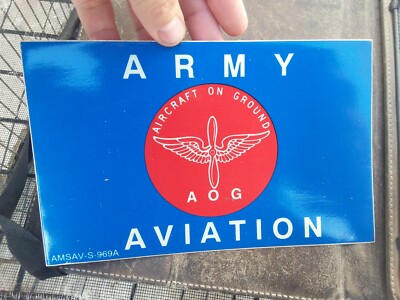 Vintage Army Aviation Aircraft On Ground AOG Sticker/Decal Military ...