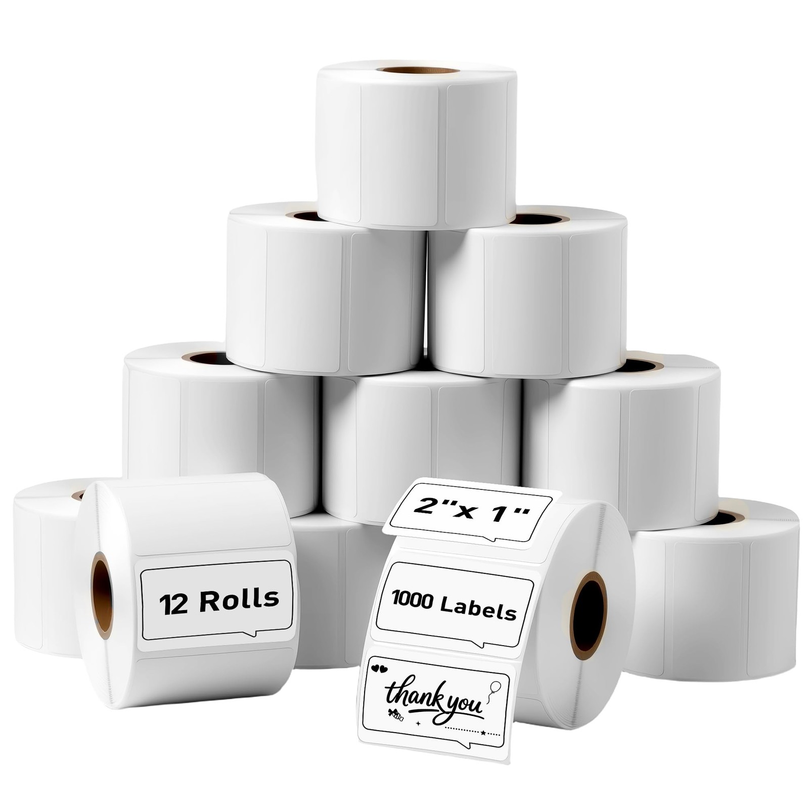 2"x 1" Direct Thermal Labels-Perforated Barcodes, Shipping Label Paper ...