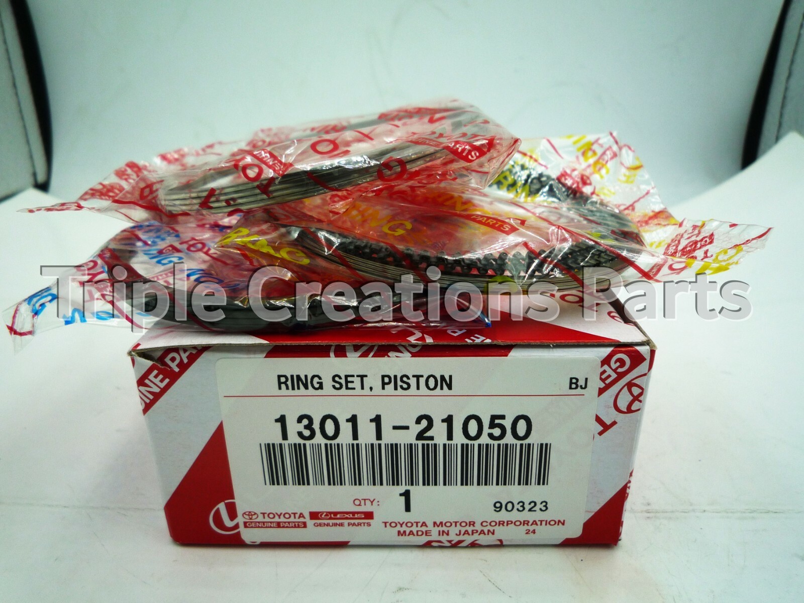 13011-21050 JUEGO DE ANILLOS TOYOTA GENUINO FABRICANTE DE EQUIPOS ...