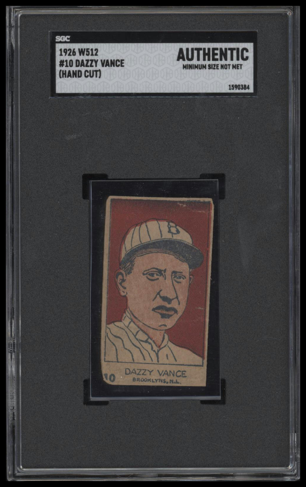 1926 W512 #10 DAZZY VANCE Dodgers Hand Cut SGC Authentic | eBay