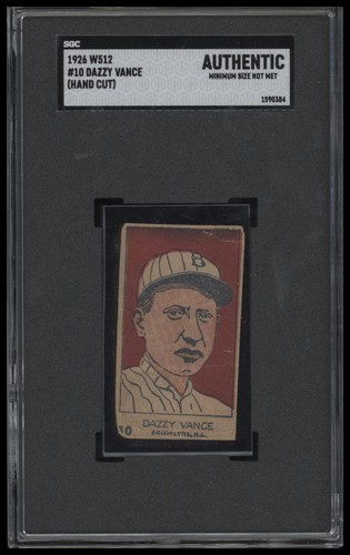 1926 W512 #10 DAZZY VANCE Dodgers Hand Cut SGC Authentic | eBay