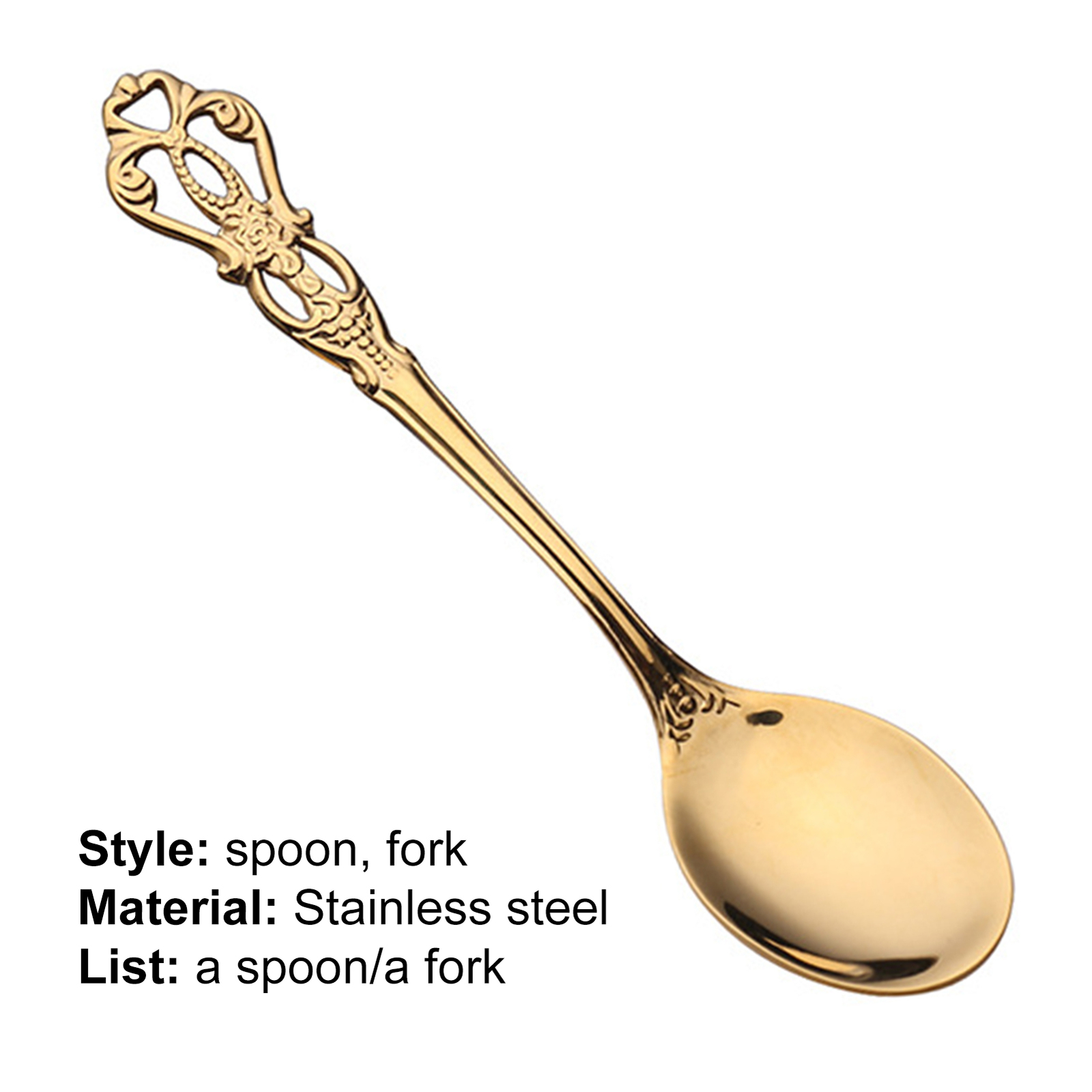 Coffee Spoon Delicate Vintage Style Hollow Out Design Spoon Fork ...