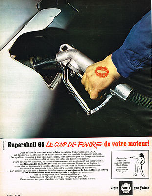 PUBLICITE ADVERTISING 114 1966 SHELL SUPERSHELL 66 " COUP DE FOUDRE" | eBay