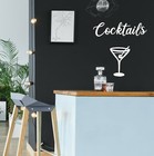 Cocktails Wall Sticker Quote Art Decal Retro Bar Kitchen Adhesive | eBay UK