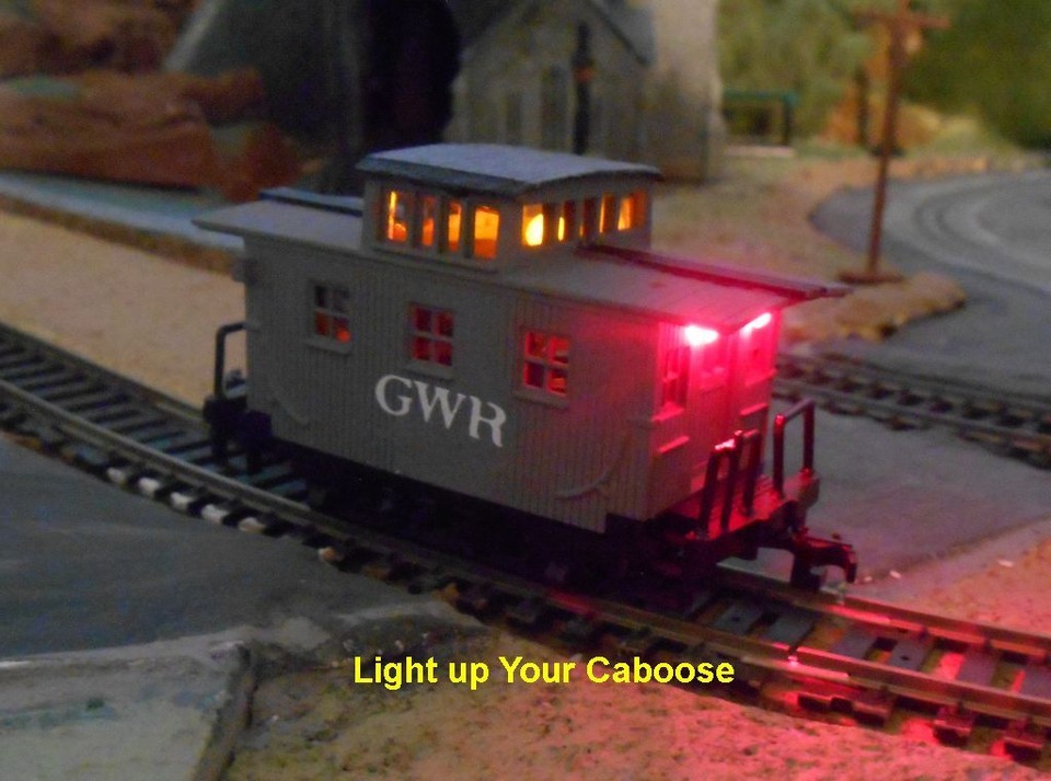 HO Caboose Lighting Kit with Track Pickup Wheel Set 33" plus 4 LEDs | eBay