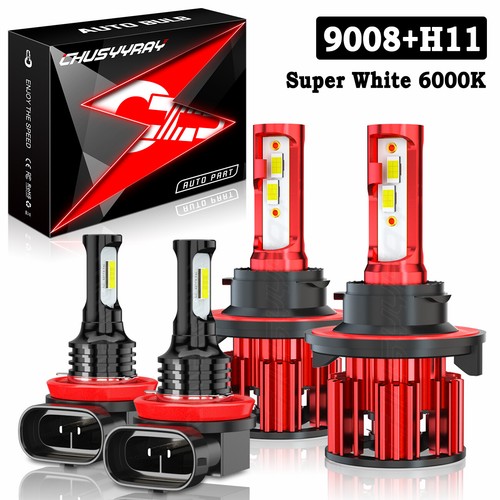 For 2014-2020 Kia Soul 4x 6000K LED Hi&Lo Beam Headlight + Fog Light ...