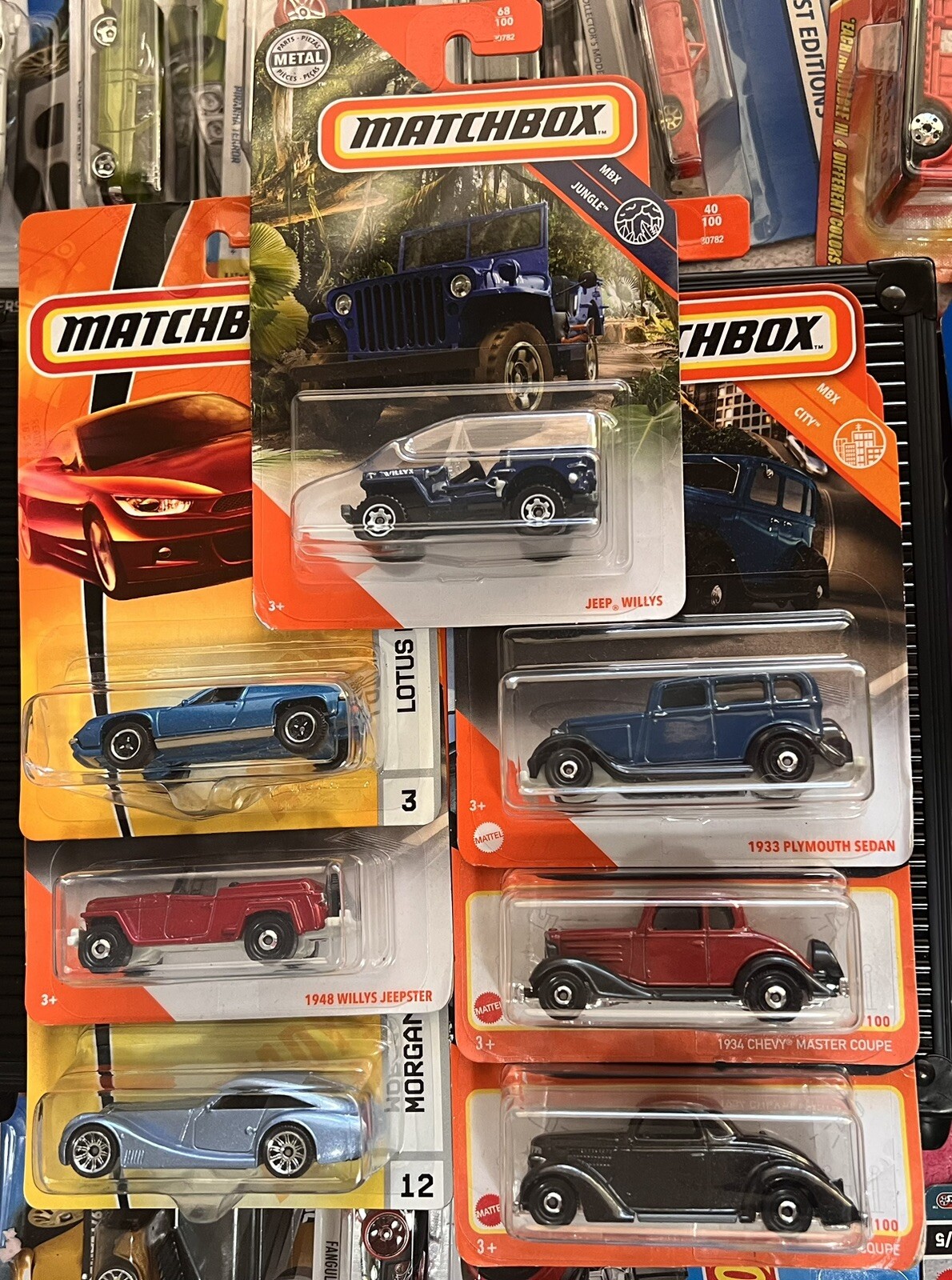 Matchbox #12 Sports Cars Morgan Aeromax Light Blue 67F, Plymouth, Jeep ...