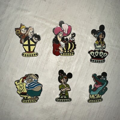 Disney Peter Pan Chess - Hidden Mickey 2009 Complete Set of 6 pins FREE ...