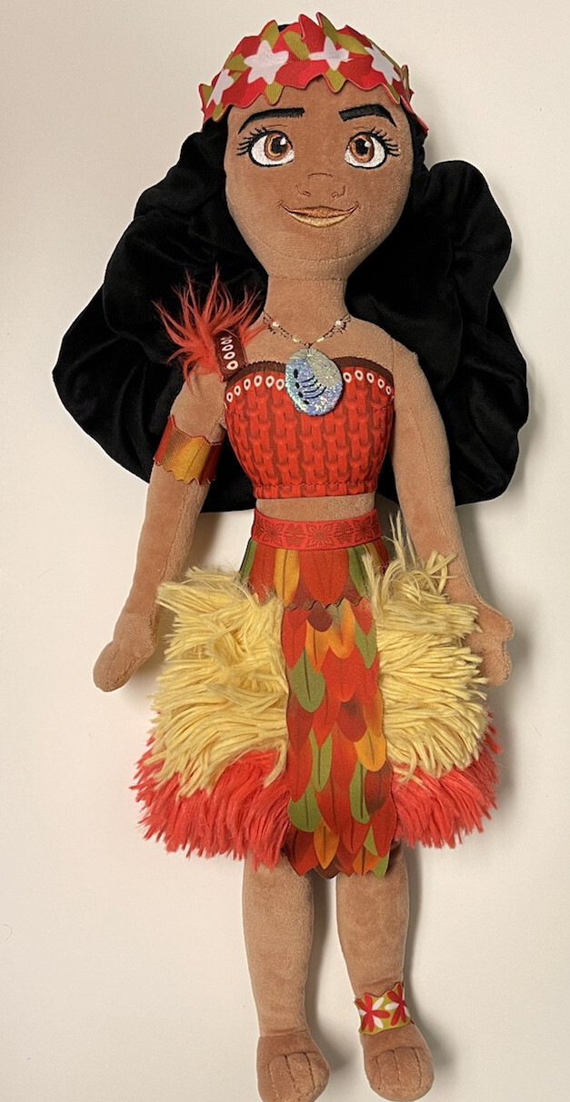 Disney Store Parks Moana Plush Polynesian Princes 18" Stuffed Doll Soft ...