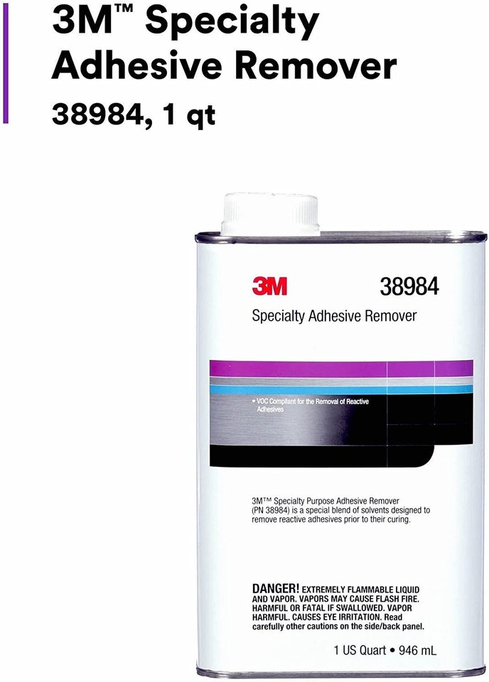 3M Specialty Adhesive Remover 38984, Transparent, Solvent Based, Easy ...