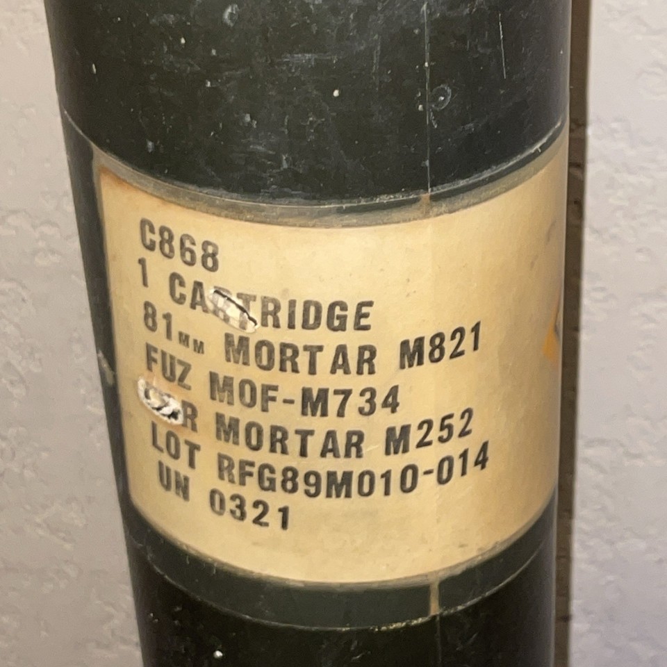 Army Green Plastic C868 81mm Mortar M821 EMPTY Storage Carrying Case ...