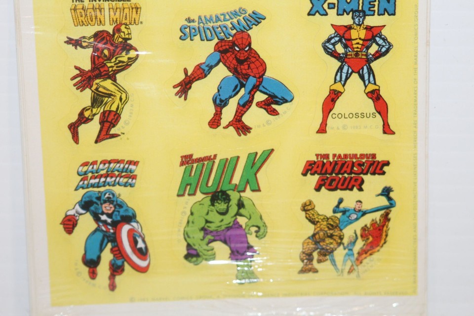 Sealed 36 Pack Hallmark Ambassador Marvel Comics Super Heroes Stickers ...