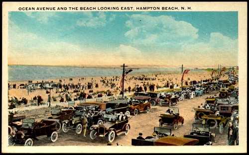 Postcard NH Hampton Beach New Hampshire Ocean Avenue c1920 C17 | eBay