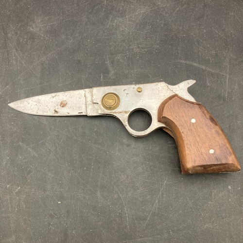 Vintage Unbranded Gun Shaped Folding Pocket Knife Made in Pakistan | eBay