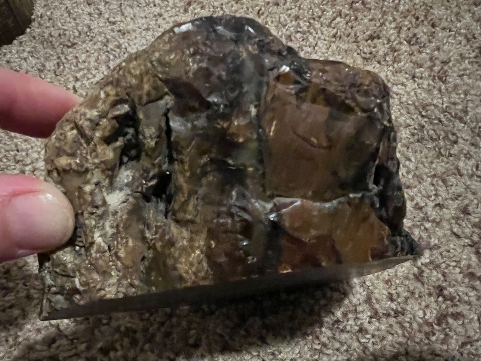 Appears to be a CHERT Rock approx 5"x6x"3" Red Black White Very Cool ...