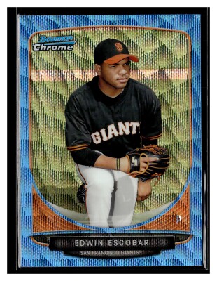 2013 Bowman Chrome #BCP117 Edwin Escobar Blue Wave Refractor | eBay
