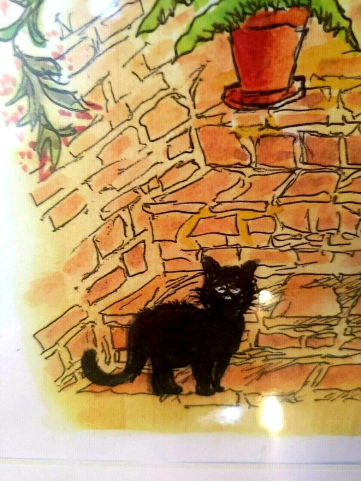 Cats In A Stone Alley, Cat Art Print, Cat Wall Decor, Cat Art,Friendly ...