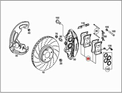 Genuine MERCEDES R231 SL R231 Ts disk brake pad 0004203305 | eBay