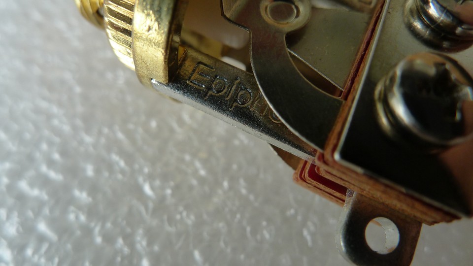 Genuine Epiphone Short Straight Toggle Switch - Gold With Black White ...