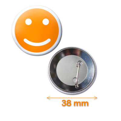 Button, Anstecker selbst gestalten, eigenes Bild oder Logo, Ø 38 mm, 5 ...