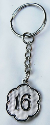 Age Number 16th Keyring 16 Birthday Key Ring Gift | eBay UK