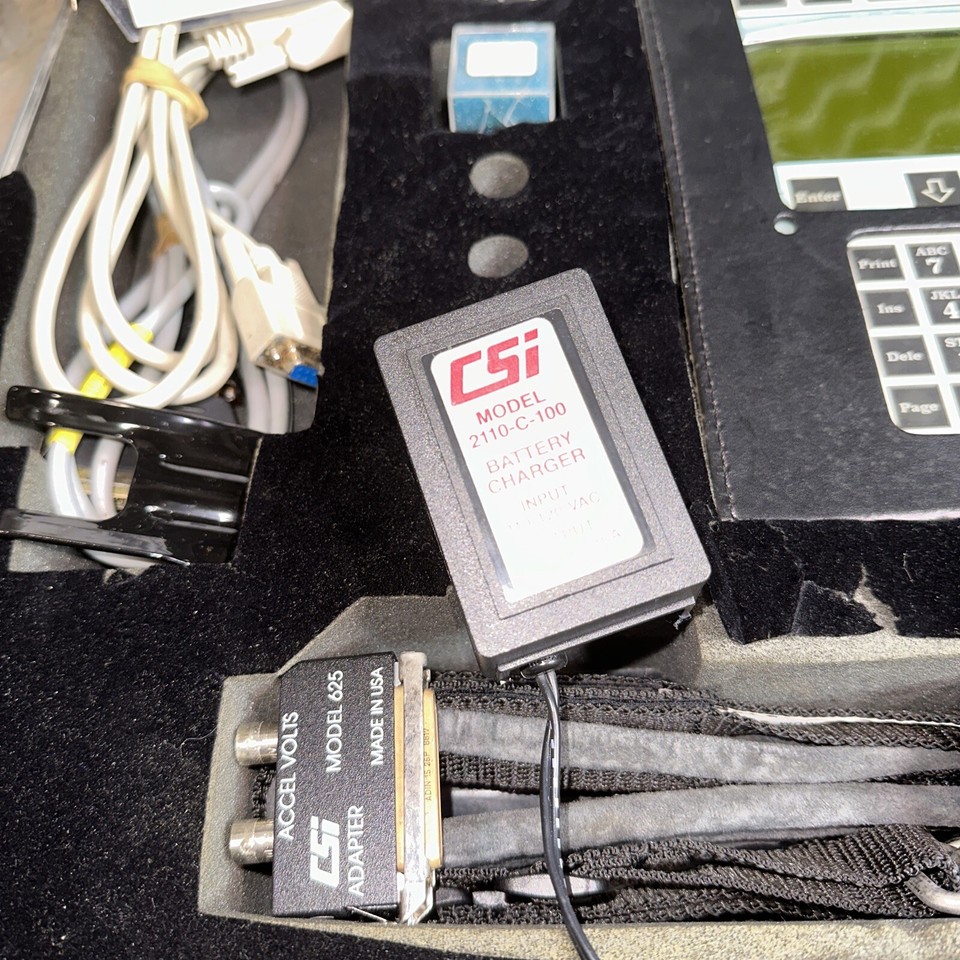 CSI 2110-3D MACHINERY ANALYZER w/ DSP OPTION 350 ACCELEROMETER 625 ...