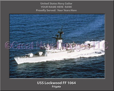 USS Lockwood FF 1064 Personalized Canvas Ship Photo Print Navy Veteran ...