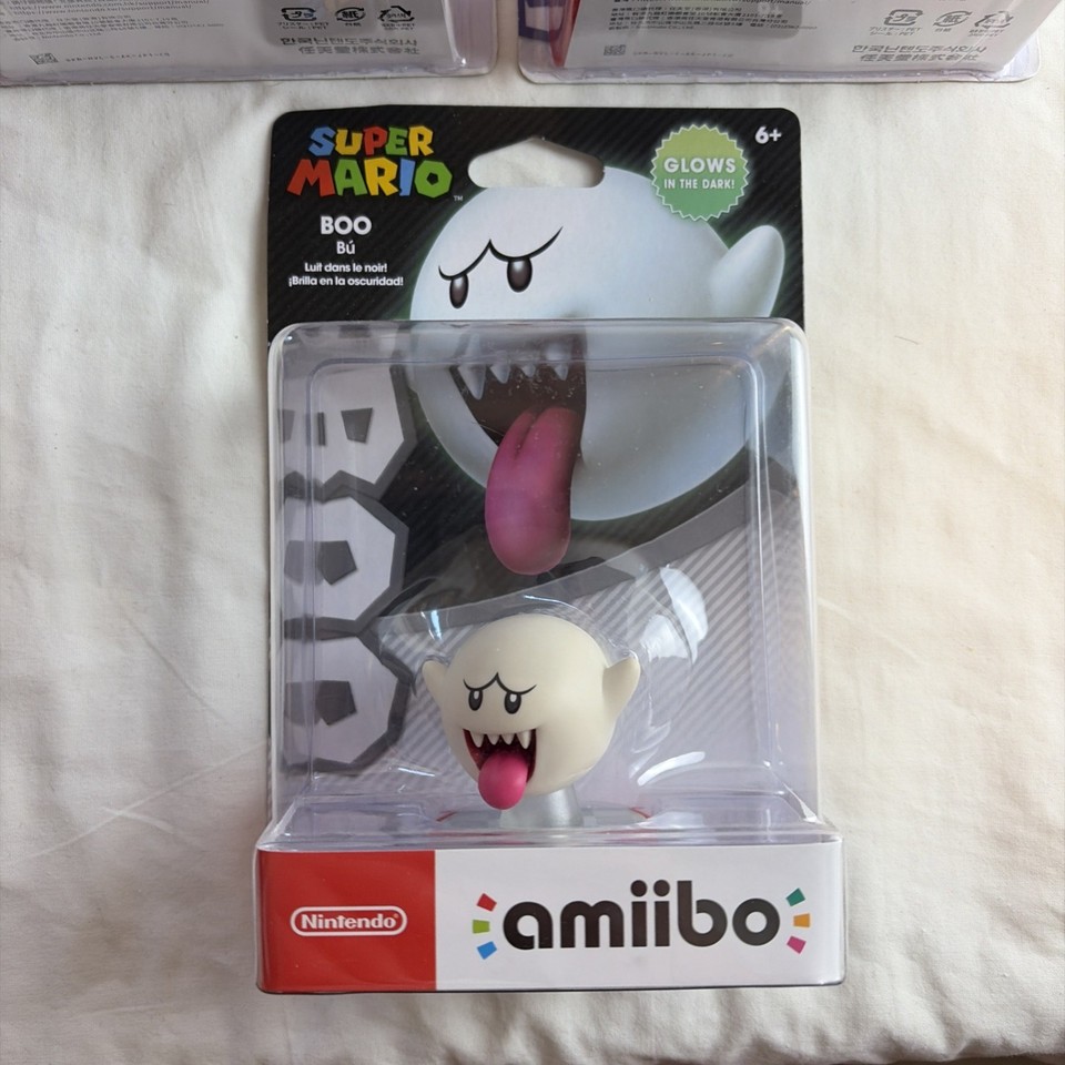 Super Mario x2 Waluigi & Boo Amiibo/Nintendo New In Box SEALED | eBay UK