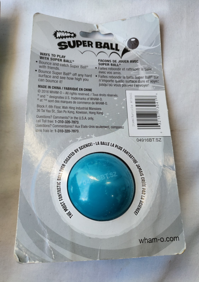 VTG WHAM-O Original SuperBall Whamo Bouncing BALL Zectron Rubber Sz 1.5 ...