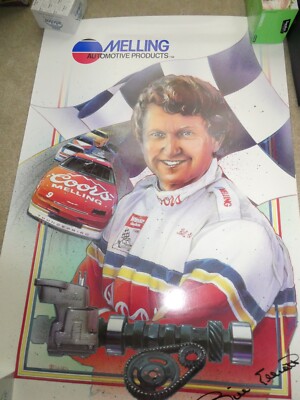 Vintage 1990s NASCAR Melling Auto Products Bill Elliott Poster 36x24 ...