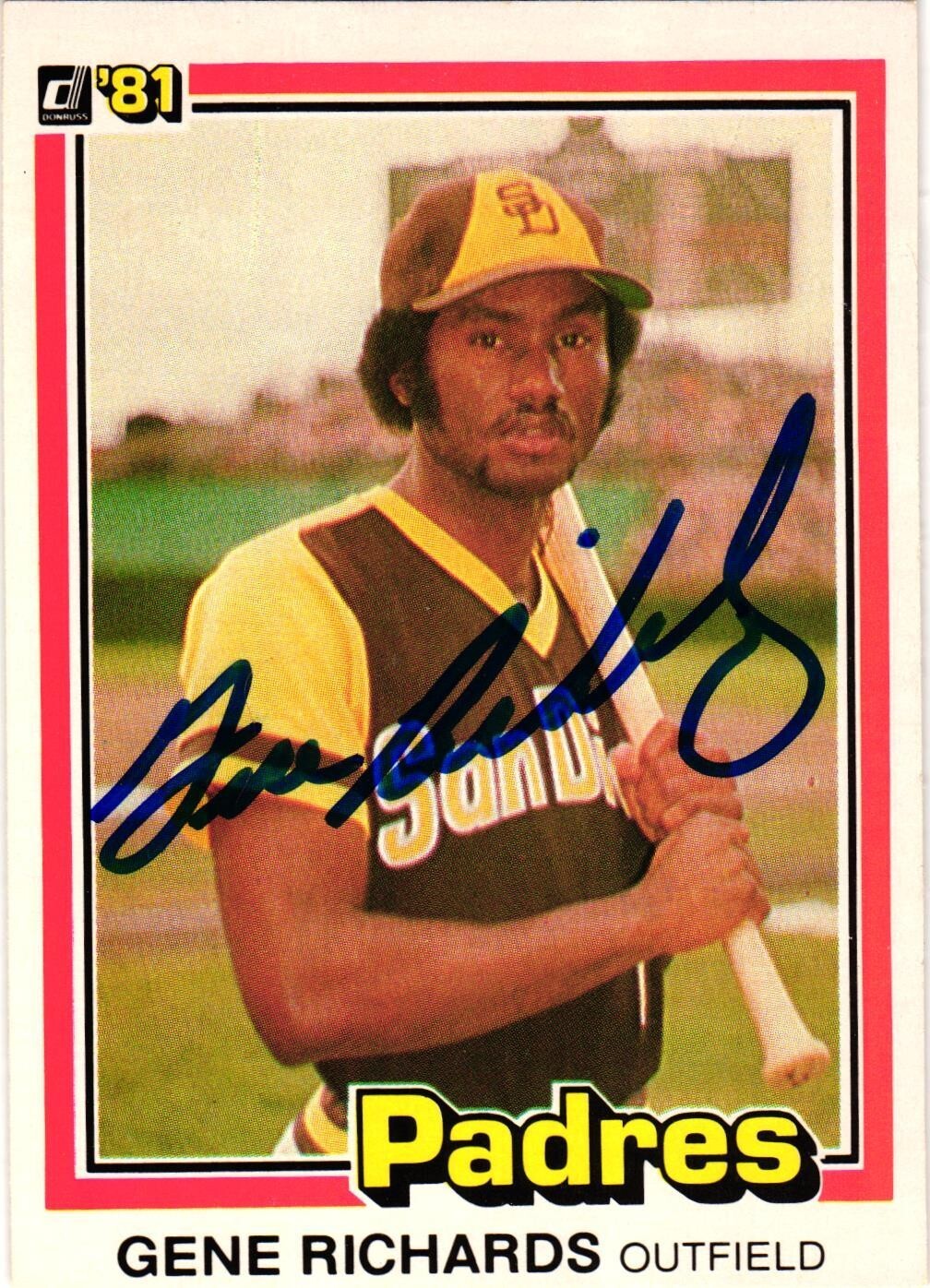 Gene Richards #4 Signed 1981 Donruss Padres MLB Baseball Card AUTO | eBay