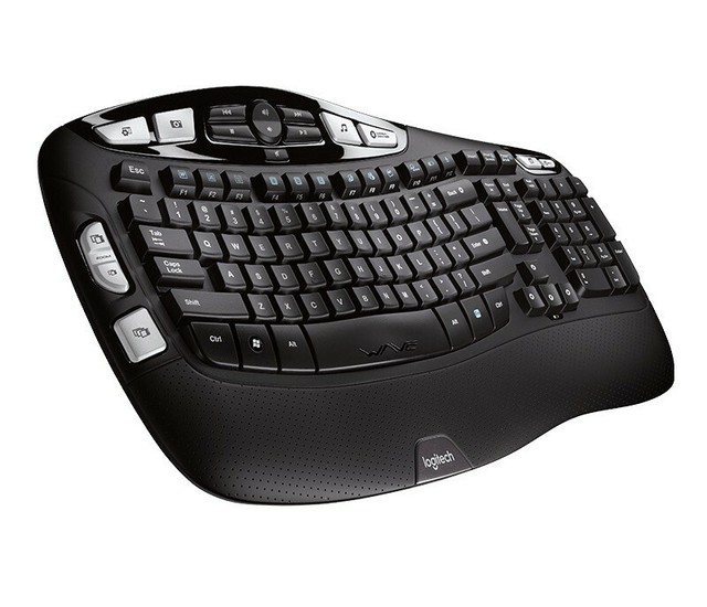 Logitech Wave Comfort Ergo Wired USB Keyboard Y-UV90 - Fast To Post ...