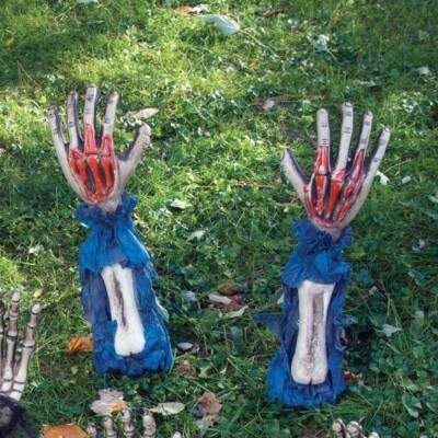 Hands Arms Coming Out of Ground Lawn Stake Arm Stakes Skeleton Hand ...